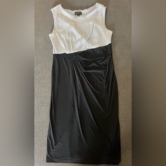 Enfocus Studio | Dresses | Enfocus Studio Black And Sparkly Silver Midi ...